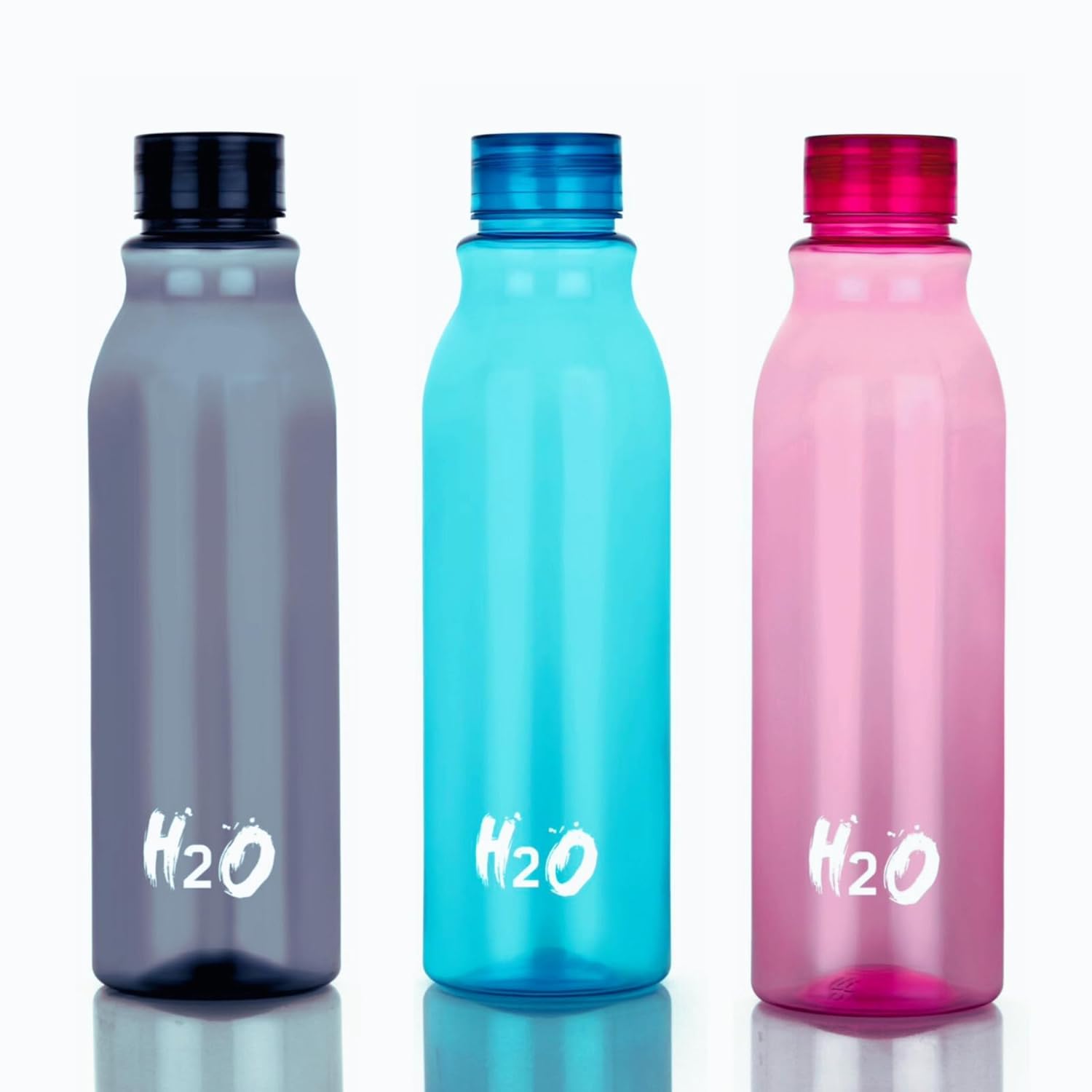 SmartQuick | H2O Round Unbreakable Plastic Water Bottle| & Leak proof ...
