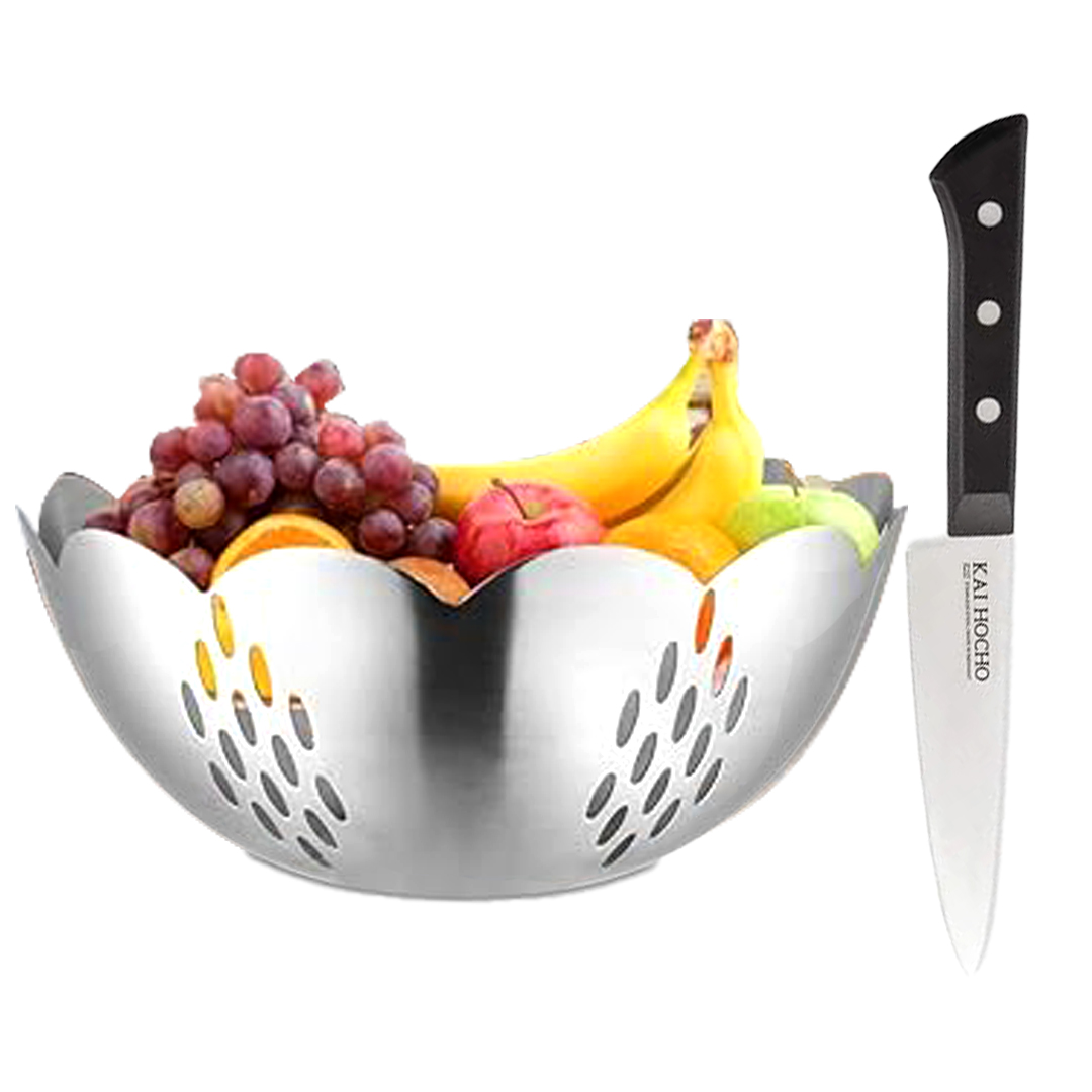 SmartQuick | Stainless Steel Fruit Basket Pineapple Design With Kai ...