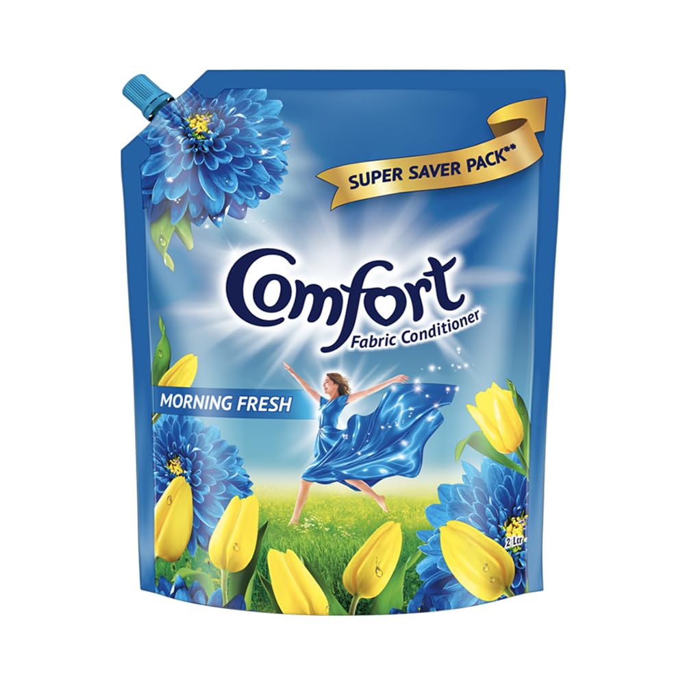 SmartQuick | Comfort Morning Fresh Fabric Conditioner 2 L Refill Pack, After Wash Liquid Fabric ...