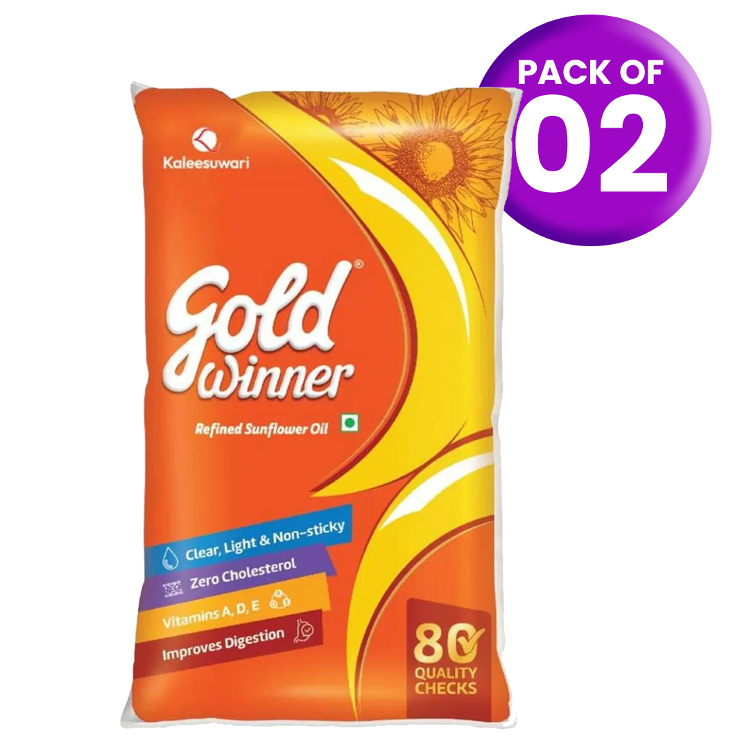 SmartQuick | Gold Winner Refined Sunflower Oil, 1L (Pack of 2)Only ...