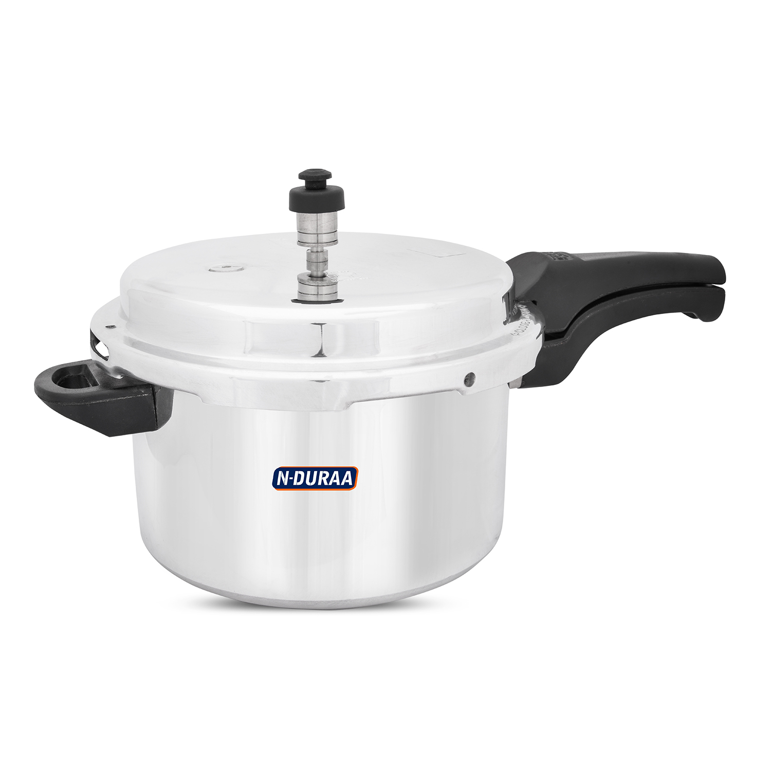 SmartQuick | N-DURAA Deluxe Aluminium Pressure Cooker, 10 Litres,Silver